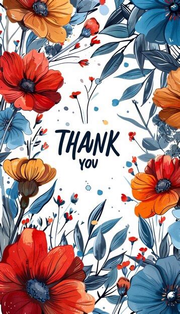 Premium Photo Elegant Floral Border With Thankful Message Generative Ai