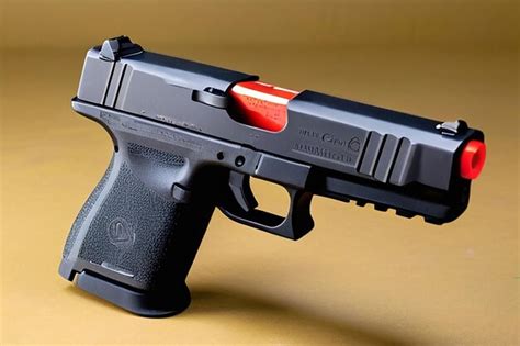 Premium Photo Modern Polymer Frame Handgun With Rmr Cut Slide
