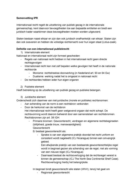 Samenvatting IPR Samenvatting IPR Internationaal Recht Regelt De