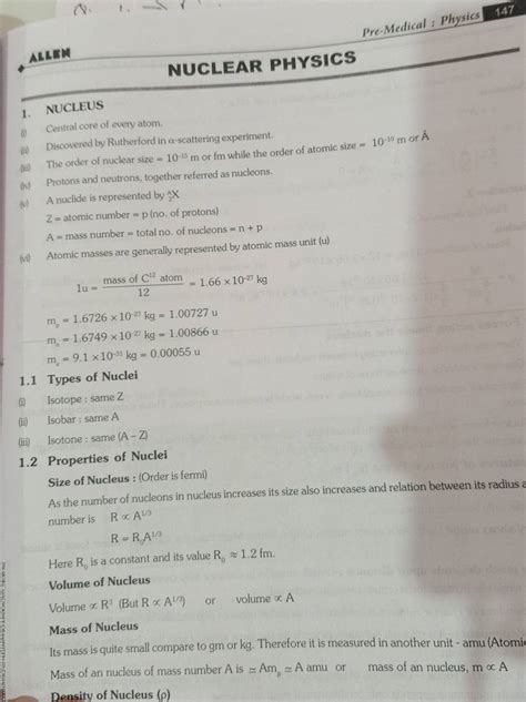 1u12 Mass Of C12 Atom 166×10−27 Kg Mp 16726×10−27 Kg100727umn 1