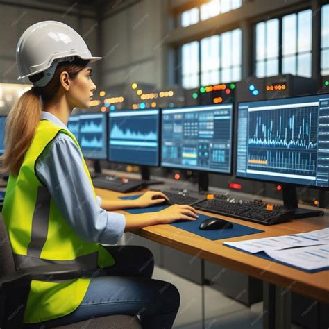 Premium Photo Female Engineer In A Control Room Women Engineer Operator Using Scada System