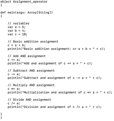 Operators In Scala Datacamp