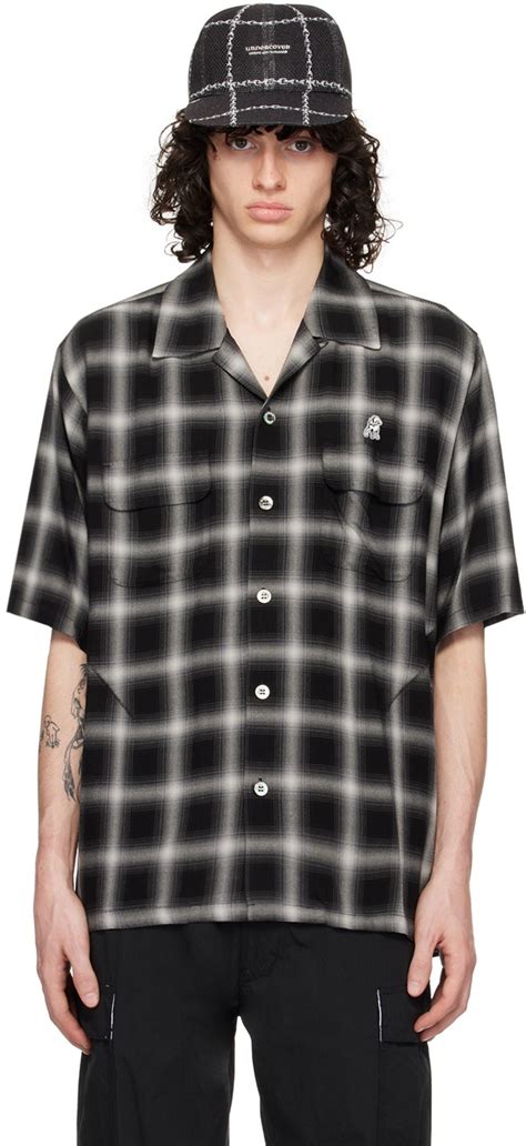 The Shepherd Undercover Black And Gray Check Shirt The Shepherd Undercover