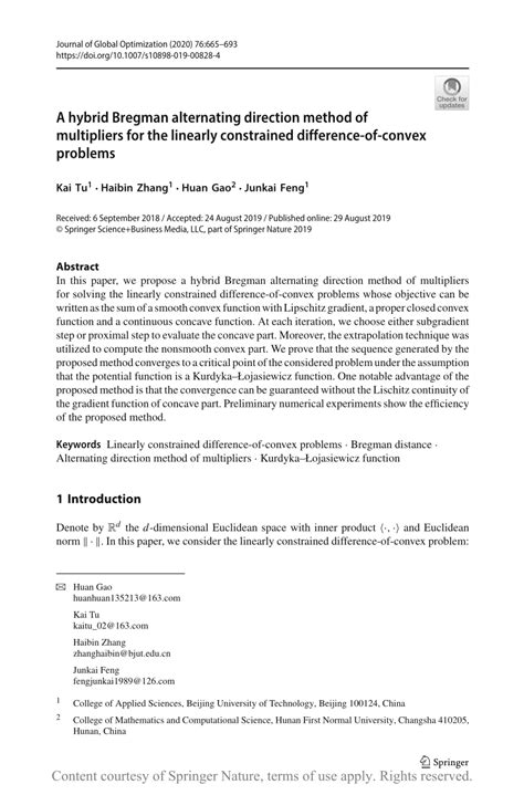 A Hybrid Bregman Alternating Direction Method Of Multipliers For The