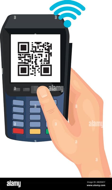 Qr Code Inside Dataphone Vector Design Stock Vector Image Art Alamy