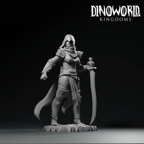 3d Printable Elf Swordmaster By Dinoworld