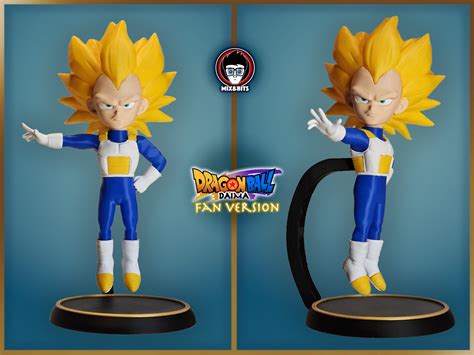 Fanart De Vegeta Daima Ssj3 Por Mixandbits Makerworld Descarga Modelos 3d Gratuitos