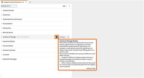 Study A Passage With The Exegetical Guide Verbum Support
