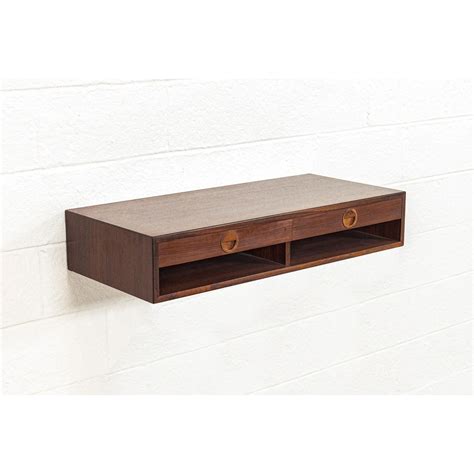 Midcentury Danish Rosewood Wall Mounted Floating Shelf At 1stdibs