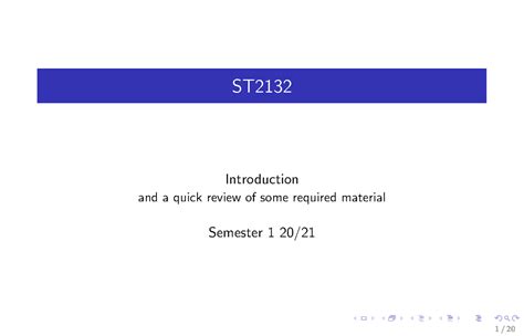 1 Intro Lecture Notes 1 St Introduction And A Quick Review Of Some