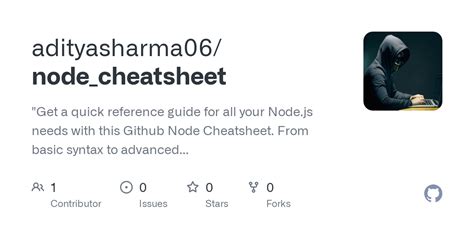 Github Adityasharma Node Cheatsheet Get A Quick Reference Guide