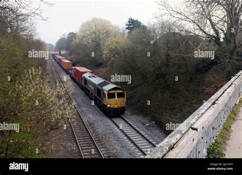 Class 66 Diesel Locomotive No 66951 Pulling A Freightliner Train Seen