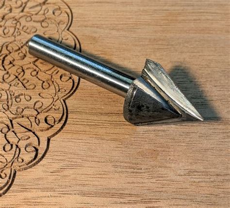60 Degree V Grooving Bit For Cnc Routers 14 Shank Idc Woodcraft