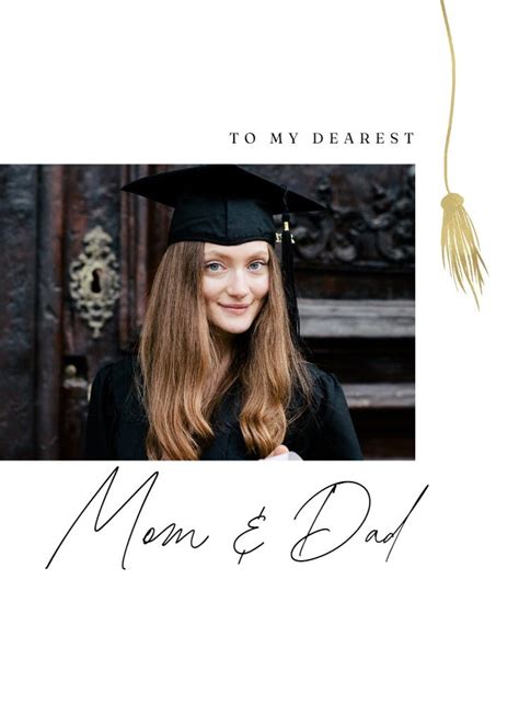 Gold Tassel Graduation Thank You Card Greetings Island