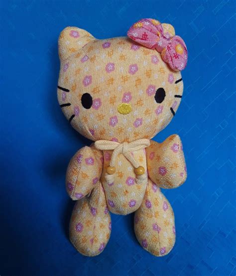Vintage Rare Hello Kitty Buttons 2003 Plush Stuffed Doll Soft Toy Etsy