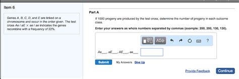 Solved Item 6 Part A Genes A B C D And E Are Linked On A Chegg Com