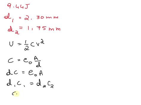 Solved A Parallel Plate Vacuum Capacitor Has 944 J Of Energy Stored