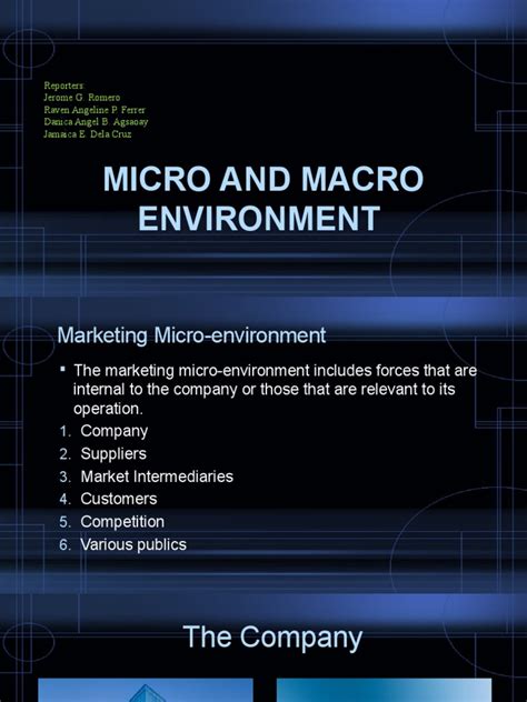 Micro And Macro Environment Pdf Supply Chain Marketing
