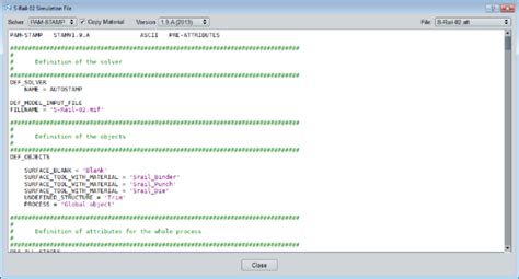 Simulation File Dialog — Openform User Guide