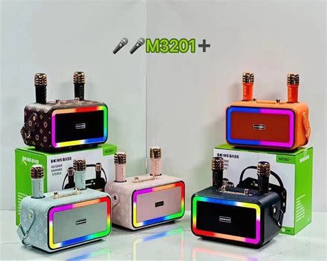 M3201 ลําโพงซับวูฟเฟอร์บลูทูธไร้สาย แบบพกพา คุณภาพสูง แ ถมไมค์ลอย2ตัว
