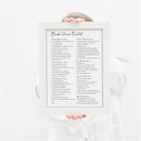 Editable Bridal Shower Planning Checklist Template Printable Wedding