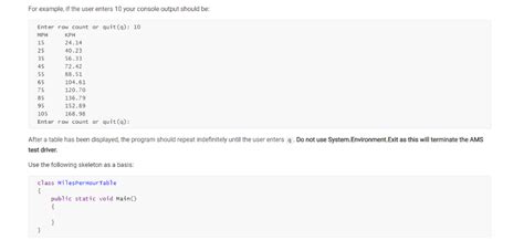 Solved Requirements You Are To Display A Table Of