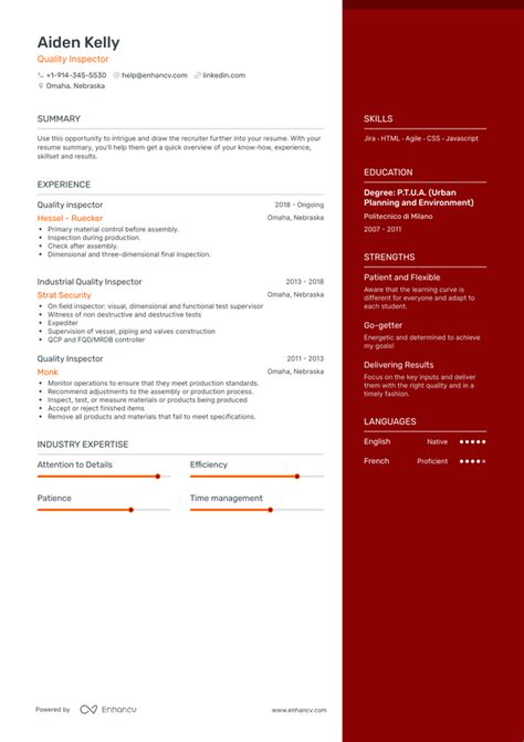 5 Quality Inspector Resume Examples Guide For 2023