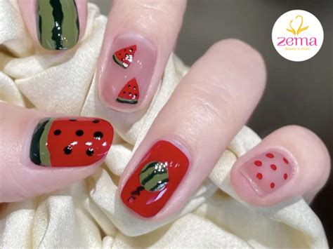 Các Mẫu Nail Dưa Hấu Thịnh Hành Nhất Hiện Nay Ai Cũng Có Thể Thử