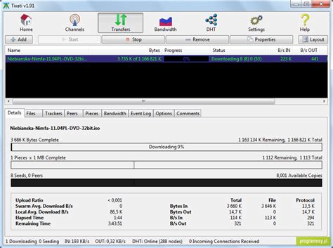 Galeria Zdj Zrzuty Ekranu Screenshoty Tixati