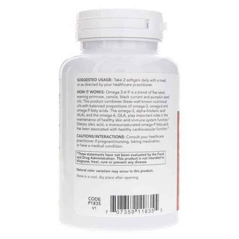 Omega 3 6 9 1000 Mg Protocol For Life Balance