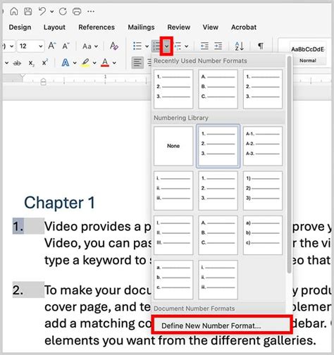 how to number paragraphs in word for mac