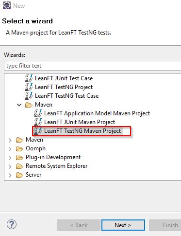 Maven Project In Eclipse In Leanft In Java