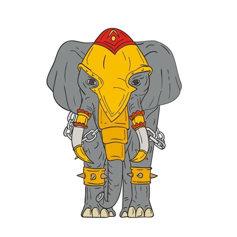 War Elephant Drawing 10629656 Vector Art At Vecteezy