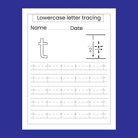 어린이를 위한 알파벳 문자 추적 워크시트 프리미엄 벡터