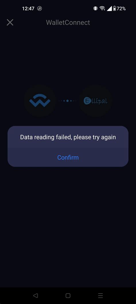 Data Reading Failed Please Try Again When Trying To Use