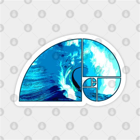 Ocean Wave Fibonacci Spiral Fibonacci Magnet Teepublic