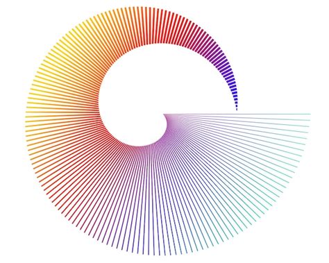Élément de conception abstrait arc en ciel en spirale sur fond blanc de lignes de torsion