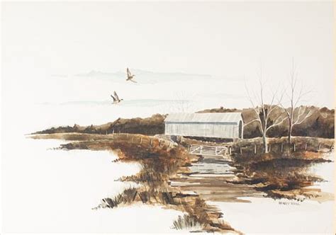 Henry Bell Watercolor Of A Covered Bridge Sold At Auction On 18th