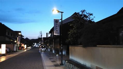 シンプル LED街路灯岡山県矢掛町 山陽道やかげ宿納入事例日本街路灯製造株式会社