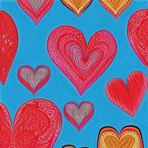 Colored Pencils Heart Wrapping Paper · Creative Fabrica