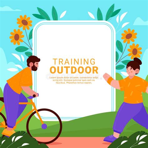 Hand Drawn Cartoon Outdoor Training Frame Stock Image Image Of Street