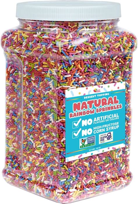 Bulk Natural Rainbow Sprinkles 10 Lb Wholesale Sprinkles