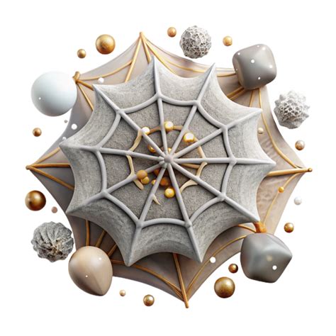 Dramatic Minimalist Cobweb Isolated With Dusty Texture Detailed