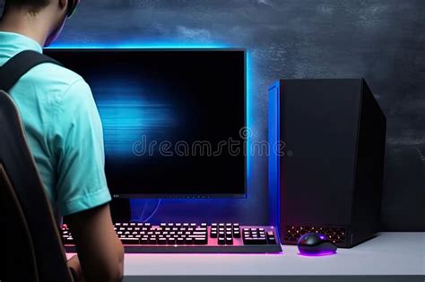 A Modern Gaming Room White Horizontal Poster Stock Image Image Of