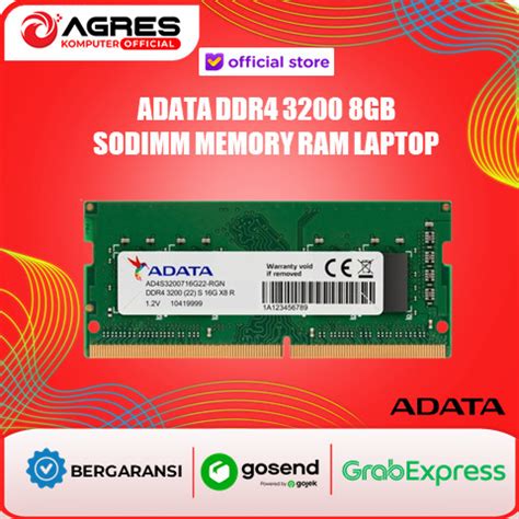 Promo ADATA DDR GB SODIMM MEMORY RAM LAPTOP Jakarta Utara Agres Komputer Official