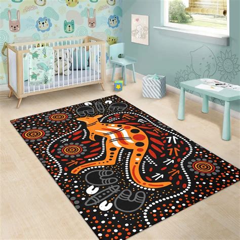 Australia Aboriginal Inspired Area Rug Indigenous Aboriginal Inspired