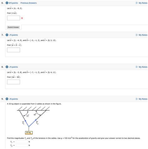 Solved Points My Notes Previous Answers Let A Chegg