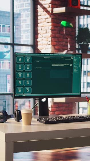 Ai Llm Chatbot Software Interface On Pc In Home Office Showing Virtual