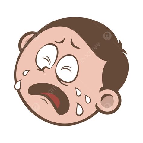 Expresión De Dibujos Animados De Cara De Niño Llorando PNG Llorando