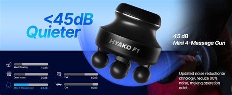 Hyako F1 4 Heads Handheld Electric Deep Tissue Body Massager Portable